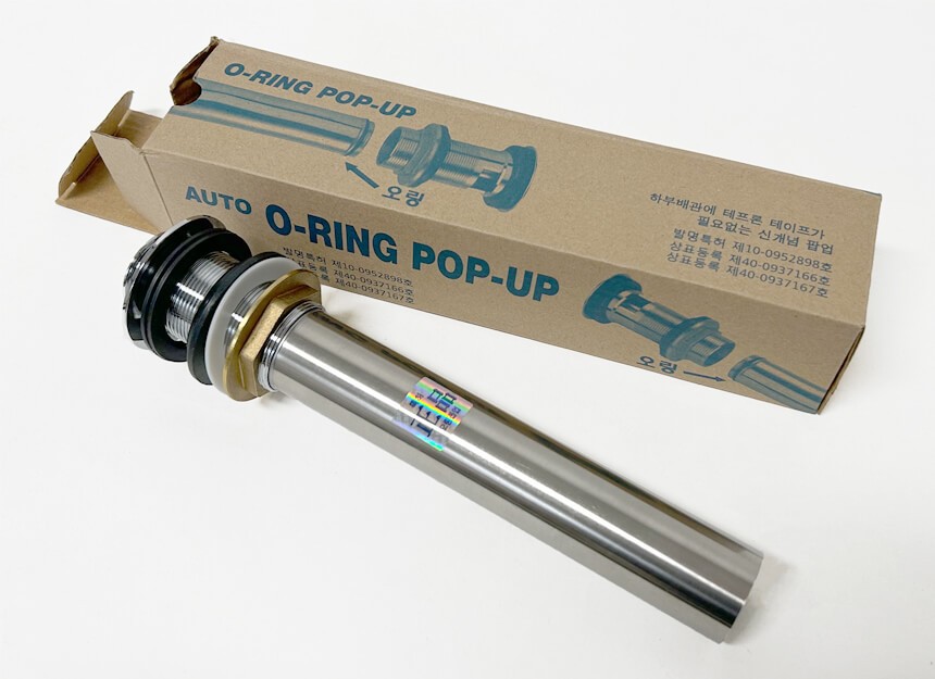 주방가전 전문업체 덕인 : 세면대 O-RING POP UP 오링 자동 멍팝업 오버플로우 불포함